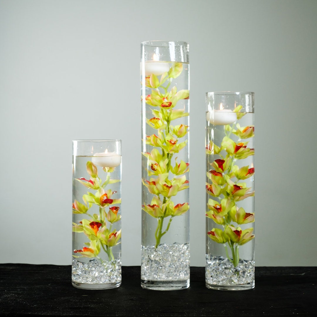 Submersible Yellow Dendrobium Floral Wedding Centerpiece With Floating ...