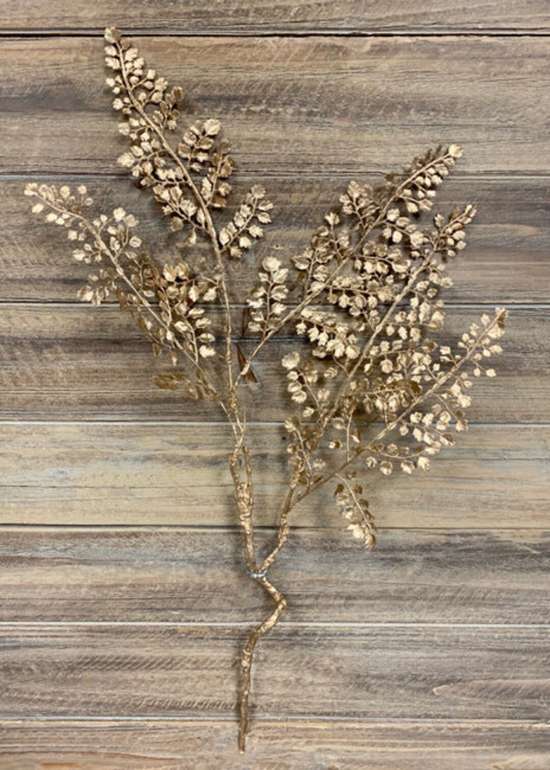 24" Gold Metallic Fern Spray/sprays/fall Sprays/leaves Spray/faux Spray ...