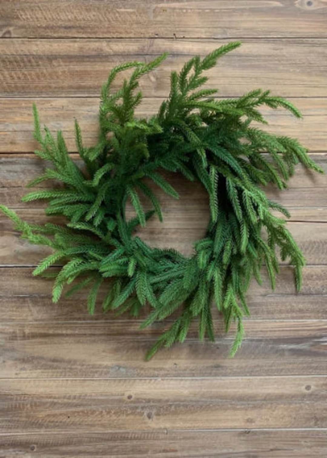 20" Real Touch Norfolk Pine Wreath/green Artificial Wreath/green Wreath ...