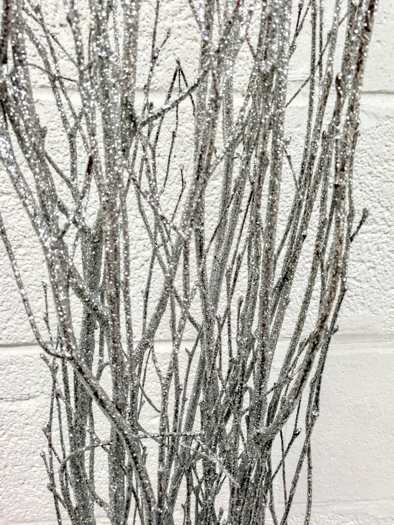 Silver Sparkly/curly Twigs/branches/centerpiece Decor/ - Etsy UK