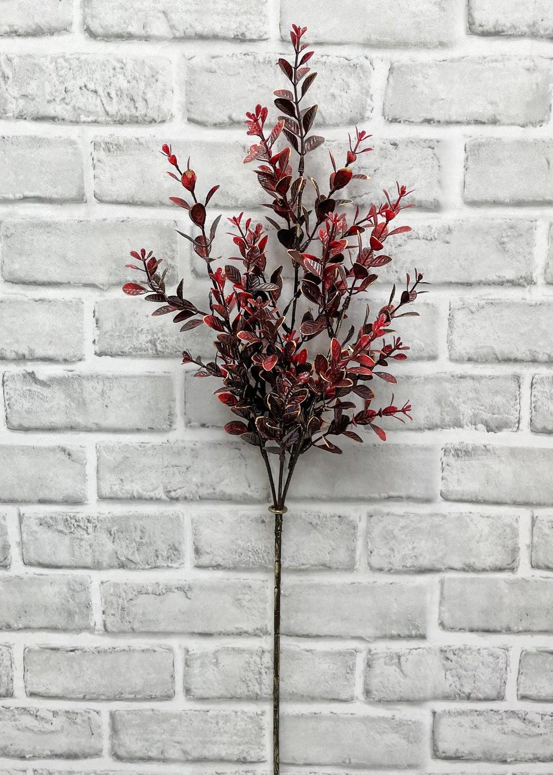 26" Burgundy Euonymus Spray/sprays/fall Sprays/red Berry/faux Spray ...