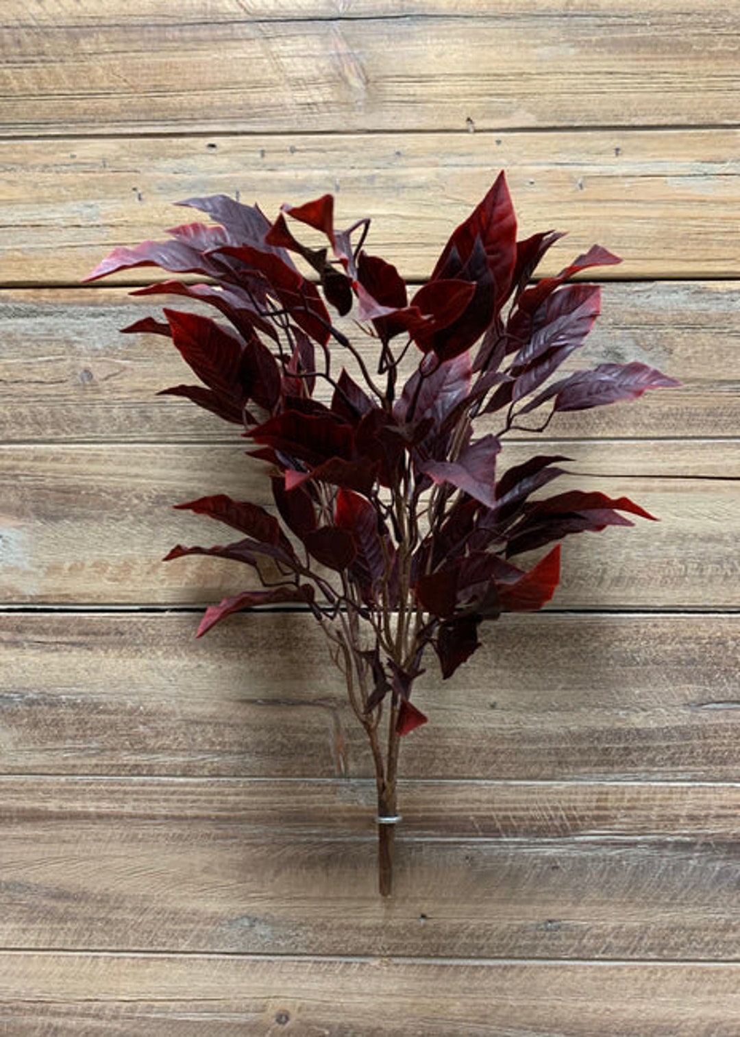 17" Burgundy Ficus Bush/floral Wedding/greenery/wedding Centerpieces ...