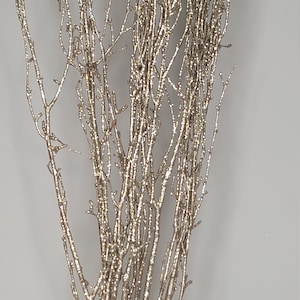32" Titanium Sparkly Birch Twig /curly Twigs/branches/centerpiece Decor ...