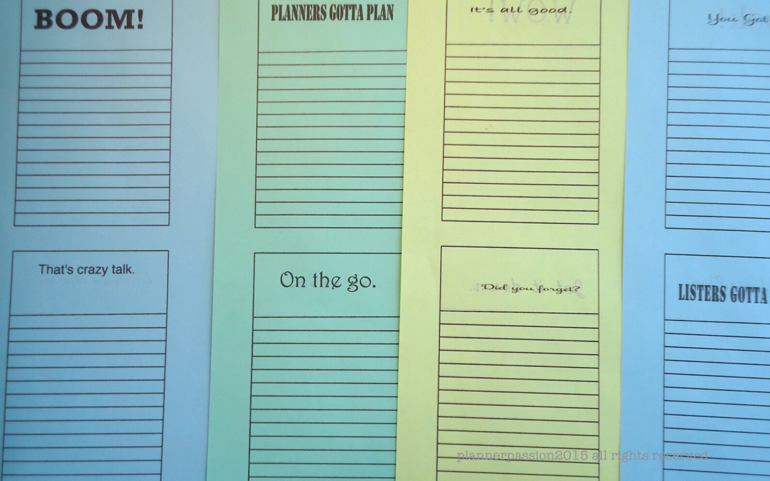 Planner Insert Pocket Size List Maker Page List Insert for Pocket Size ...