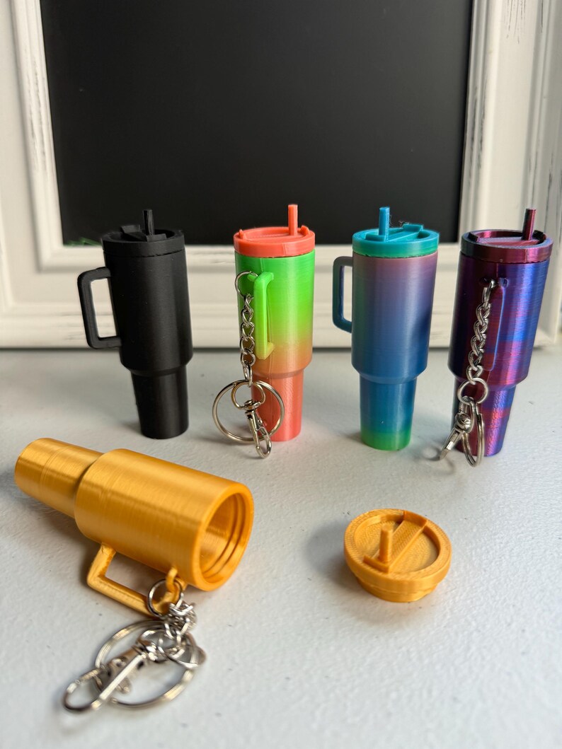 Miniature Stanley Inspired Cup Tumbler Keychains for Chapstick - Etsy