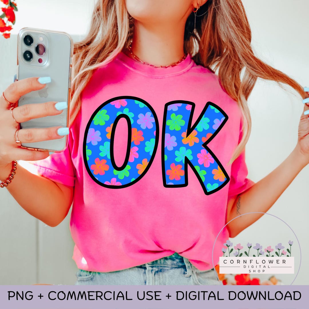 State Oklahoma Neon PNG State PNG Trendy Girly Shirt Design Sublimation ...