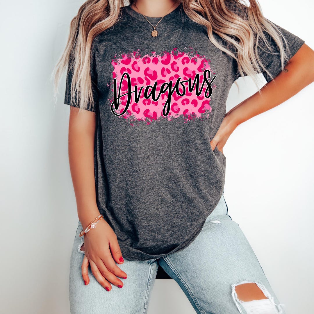 Dragons Hot Pink Sublimation Png, Instant Download, Mascot, Cheetah ...