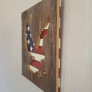 Rustic Wood American Flag, American Eagle, Patriotic Decor, American ...
