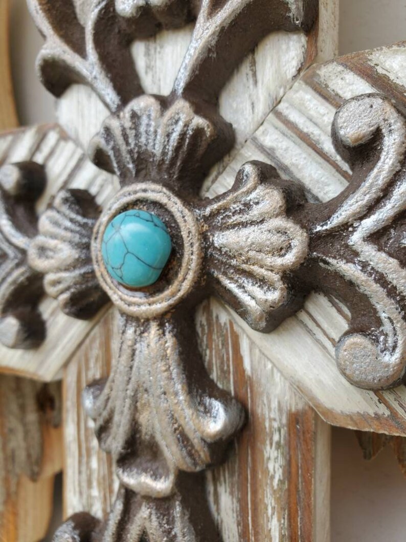 Off-white Ivory Angel Wing Cast Western Star Scroll Turquoise | Etsy