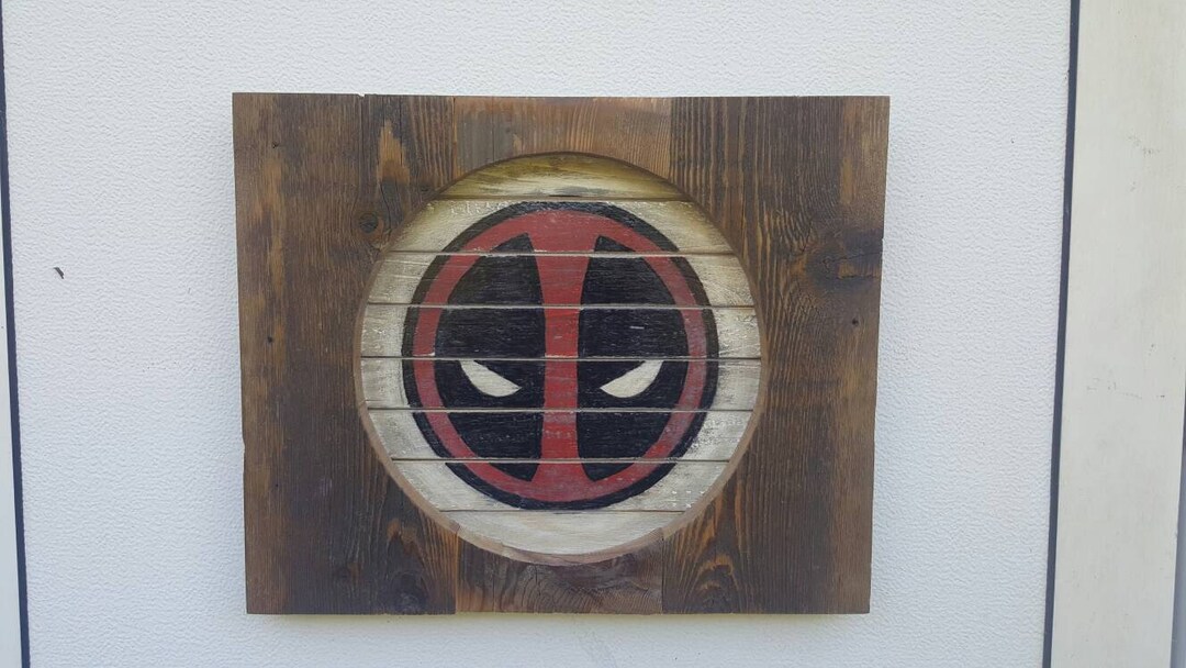 Deadpool Sign Super Hero Sign Rustic Cedar Pallet Wood - Etsy