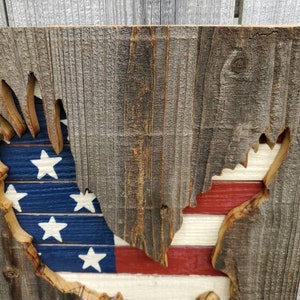 Rustic Wood American Flag, American Eagle, Patriotic Decor, American ...