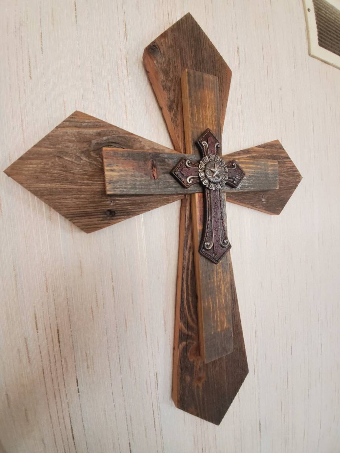 Unique WESTERN Style Sale Rustic Cedar Wood Wall Cross Decor | Etsy