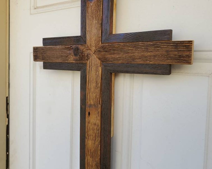 Unique Old School Rustic Cedar Wood Cross Wall Hanging Cross - Etsy