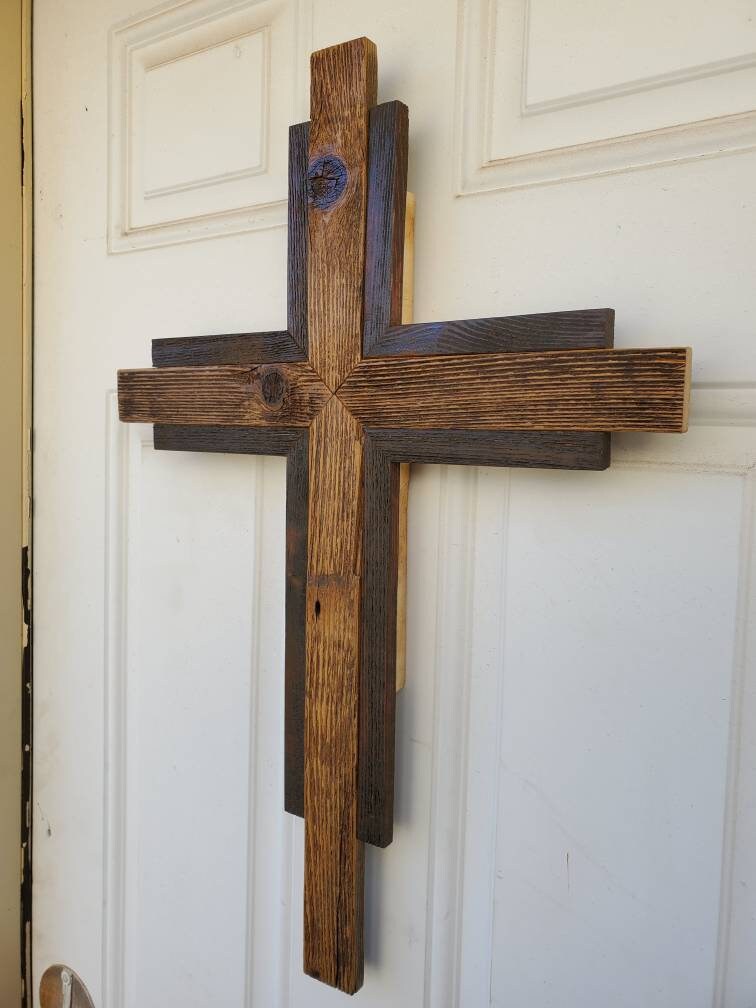 Unique Old School Rustic Cedar Wood Cross Wall Hanging Cross | Etsy