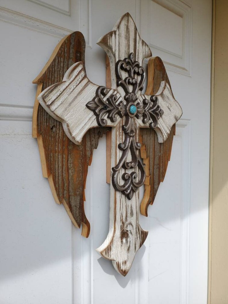 Off-white Ivory Angel Wing Cast Western Star Scroll Turquoise | Etsy