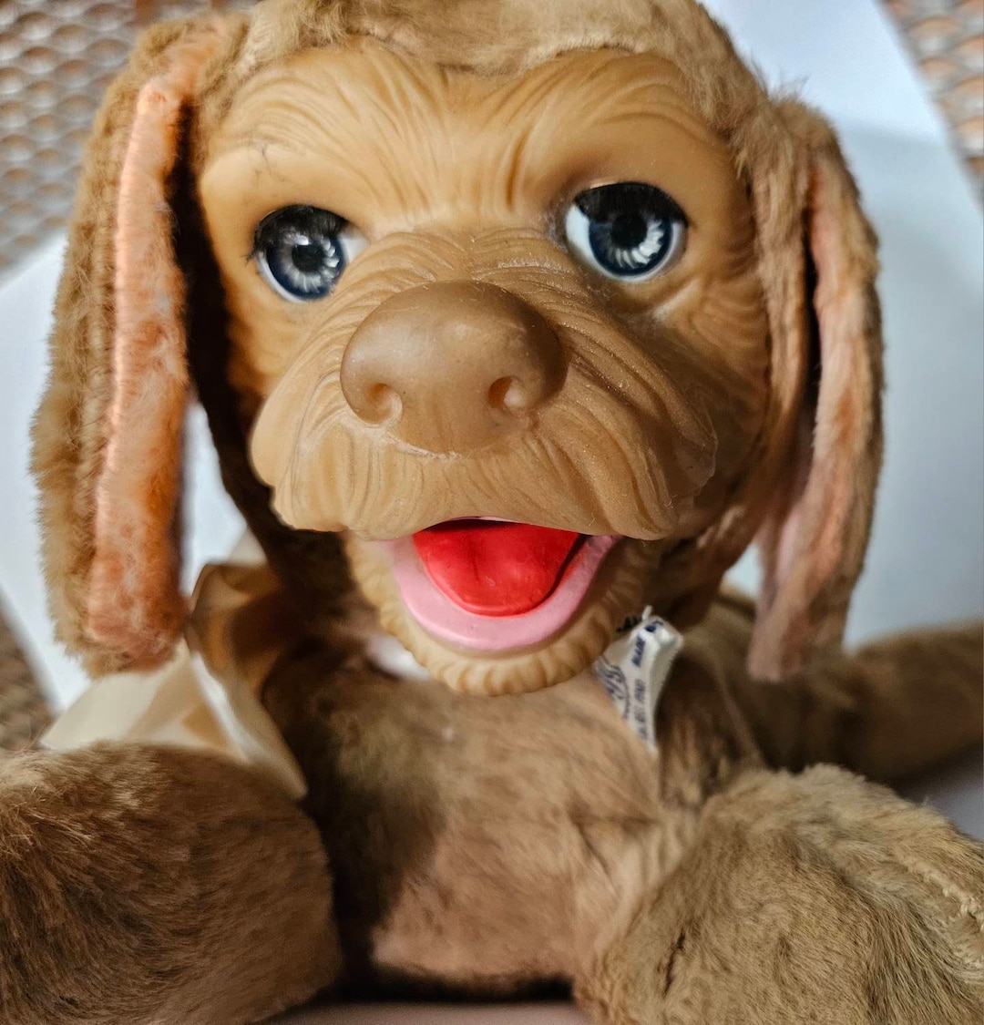 Vintage Algy Plush Rubber Face Dog - Etsy