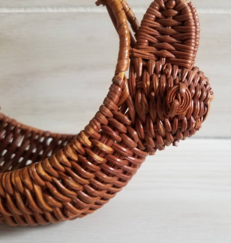 Vintage Mini Wicker RABBIT BASKET - Etsy