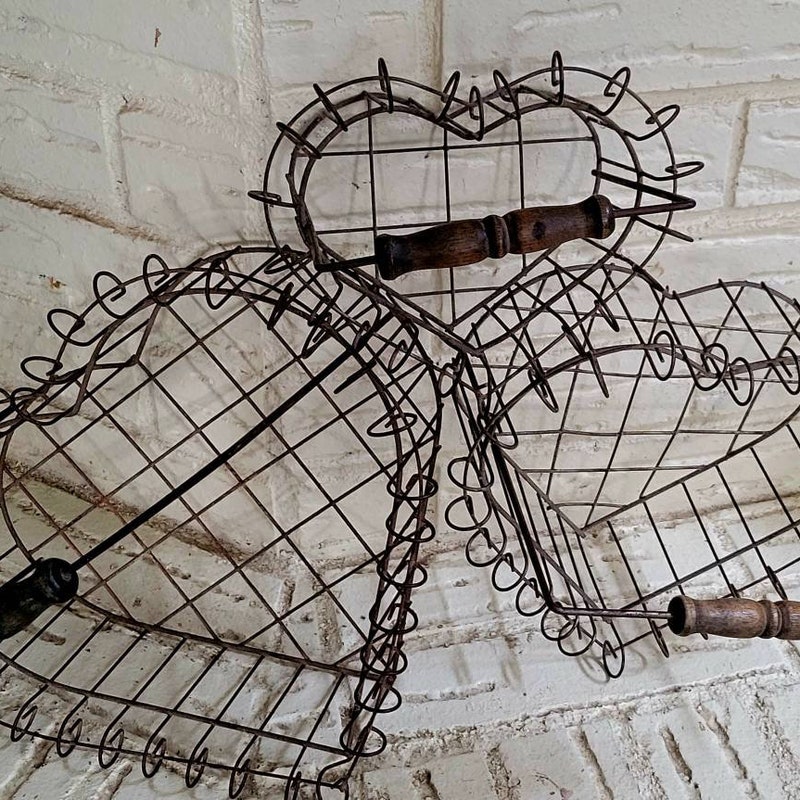 Wire Heart Basket - Etsy