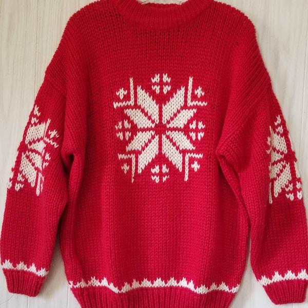 Snowflake Sweater - Etsy