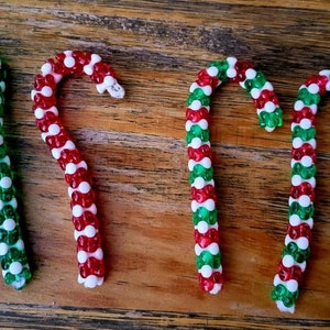 Vintage Beaded CANDY CANE Ornaments - Etsy