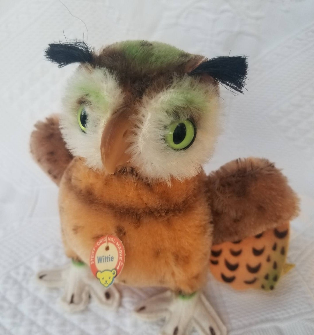 Vintage STEIFF OWL Wittie Made in Germany - Etsy