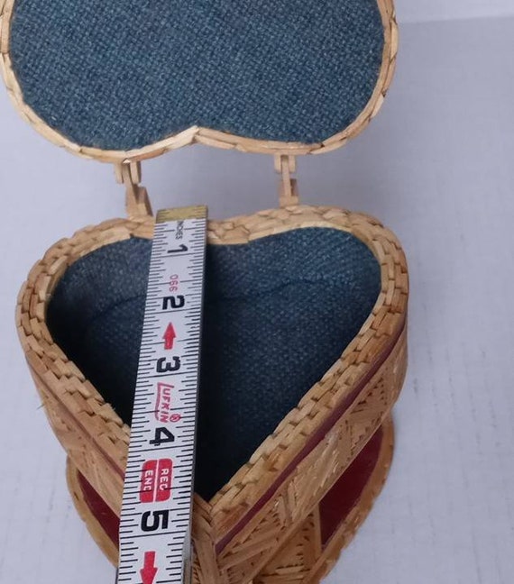 Vintage MATCHSTICK Jewelry Box Tramp Art - Gem