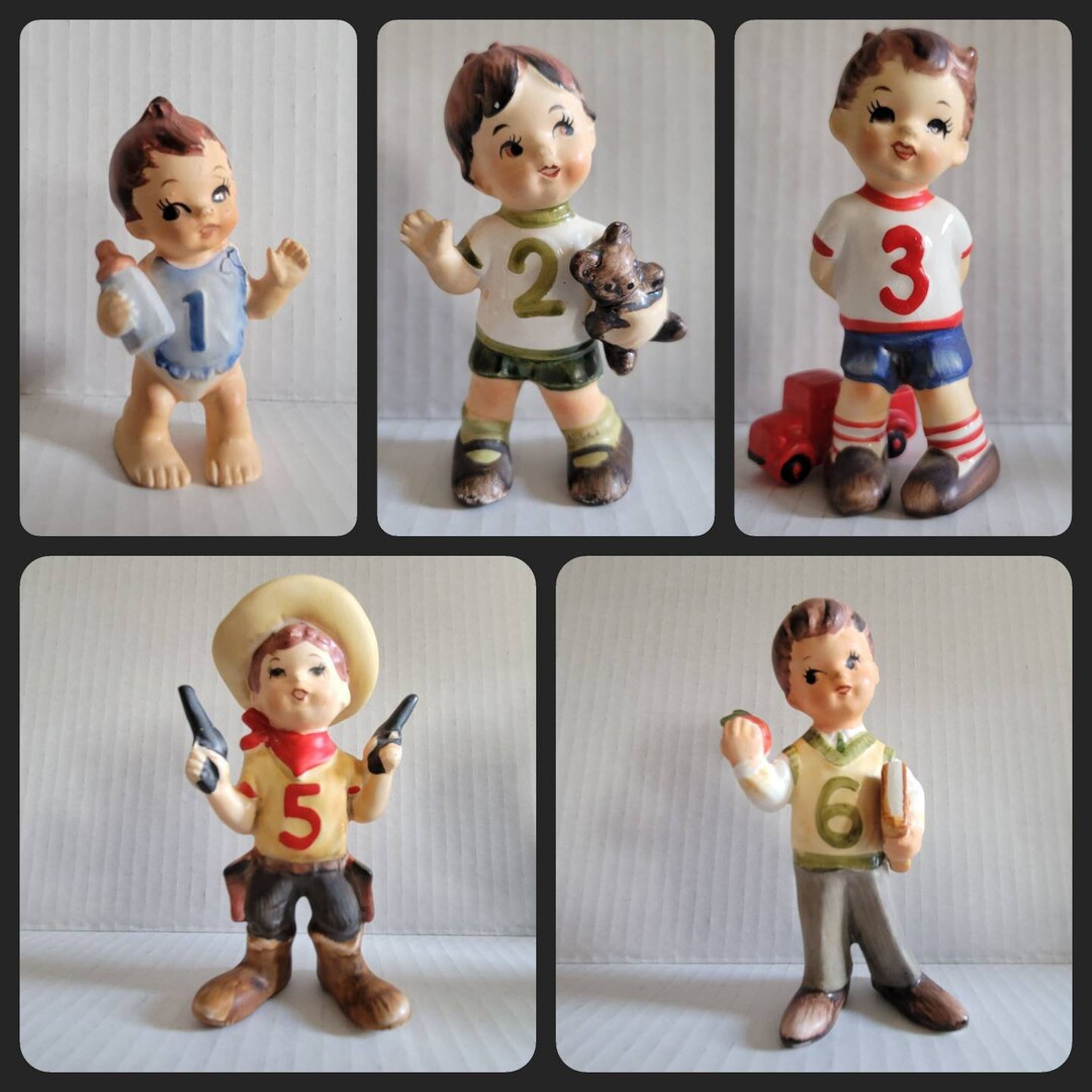 Vinatge LEFTON Milestone BIRTHDAY Figurines - Etsy