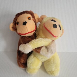 Vinatge Plush HUGGING MONKEYS - Etsy
