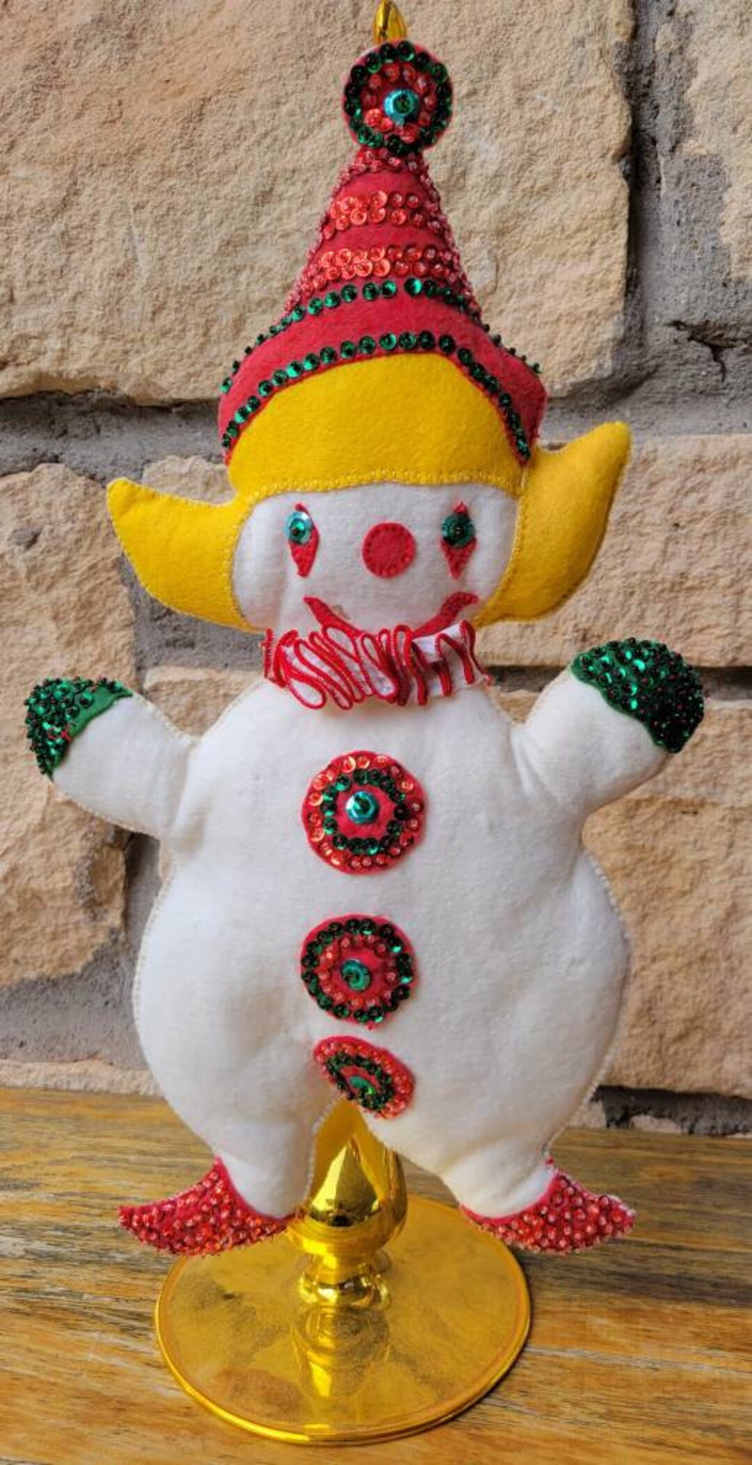 Vintage Hand Crafted FELT CLOWN - Etsy