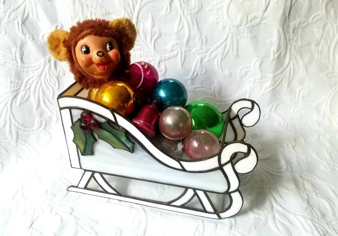 Stained Glass Sleigh - Etsy