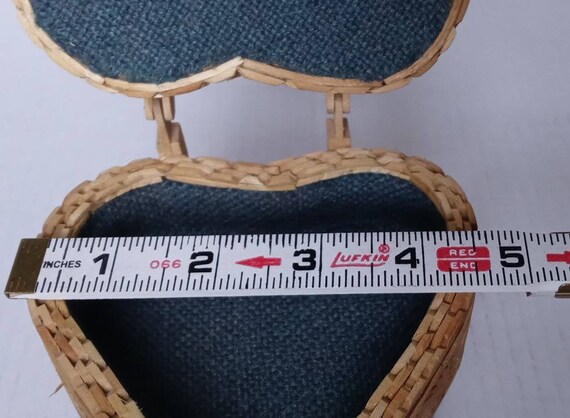 Vintage MATCHSTICK Jewelry Box Tramp Art - Gem