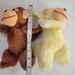 Vinatge Plush HUGGING MONKEYS - Etsy