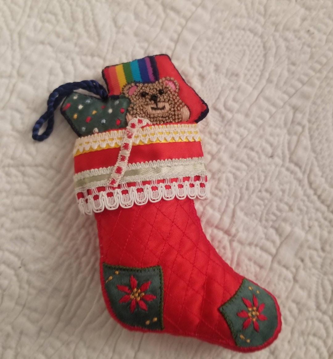 Vintage 1983 Hallmark Stocking Ornament - Etsy