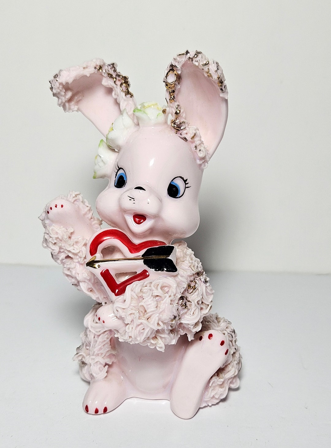 Vintage Stauffer Porcelain Spaghetti Rabbit - Etsy