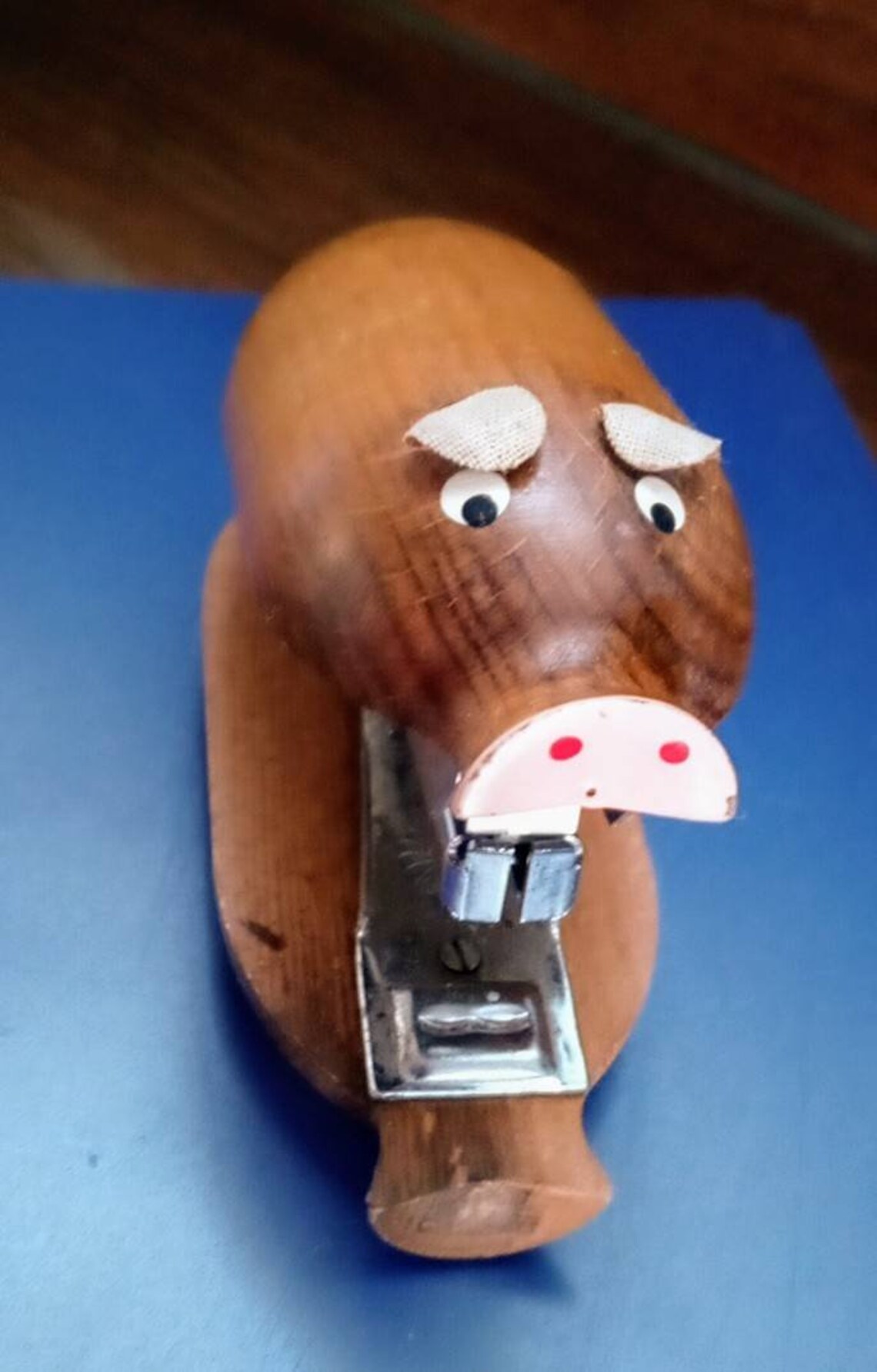 Vintage Counterpoint Wooden PIG STAPLER | Etsy
