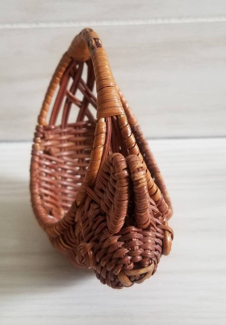 Vintage Mini Wicker RABBIT BASKET - Etsy