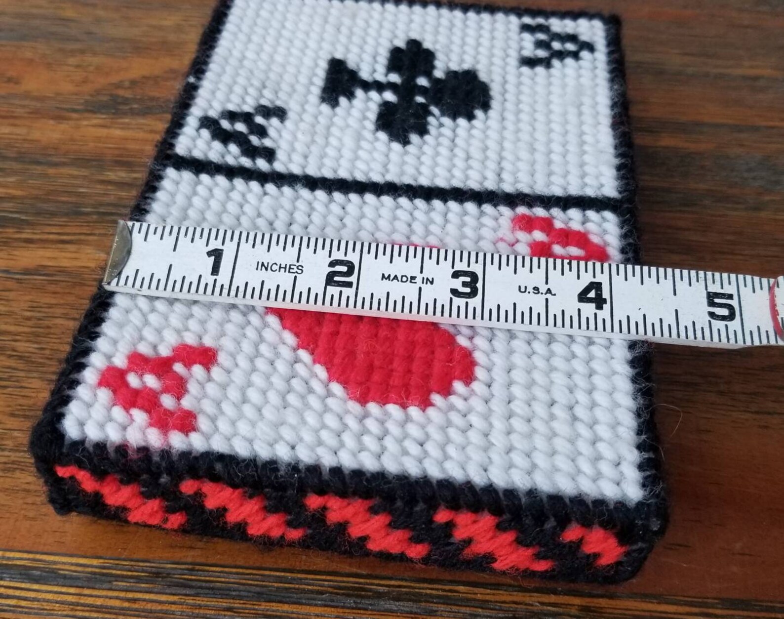 Vintage Crewel Art Playing CARD BOX - Etsy