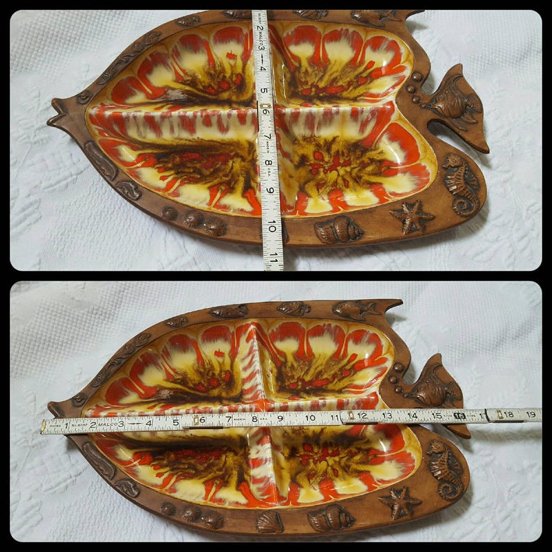 Vintage TREASURE CRAFT Fish Serving Trays - Etsy