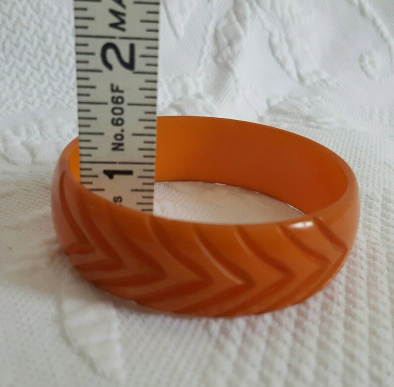 Vintage Orange BAKELITE BANGLE - Etsy