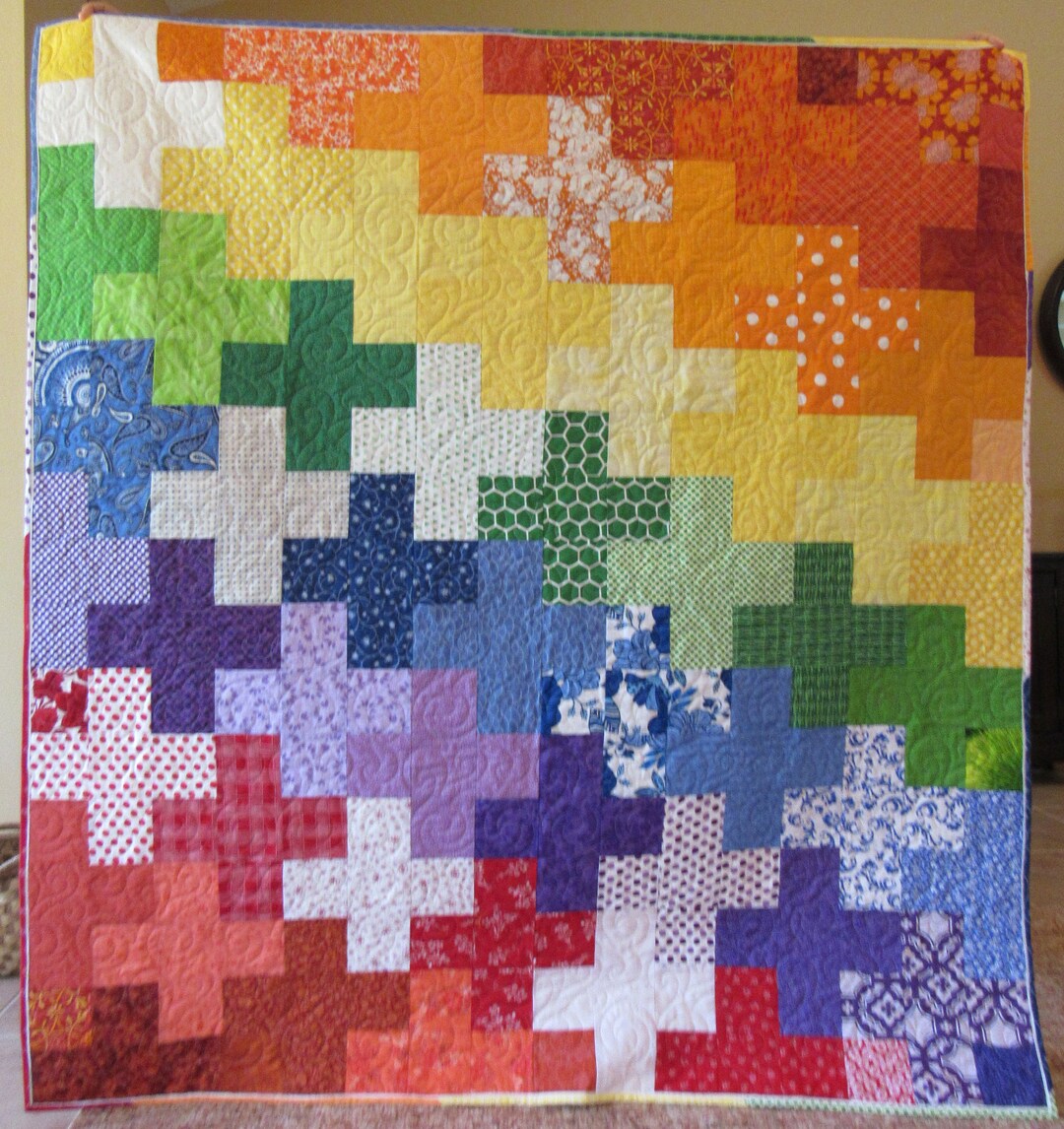 Color Wheel Plus Quilt Handmade - Etsy