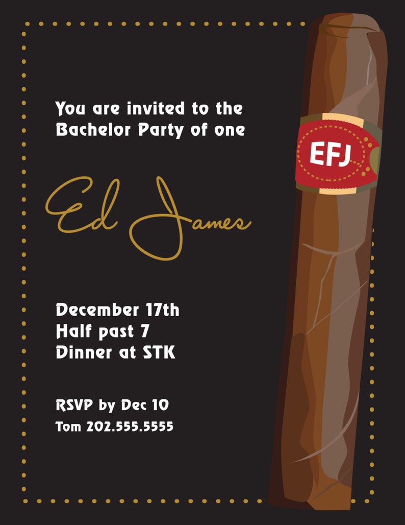 Cigar Invitation - Etsy