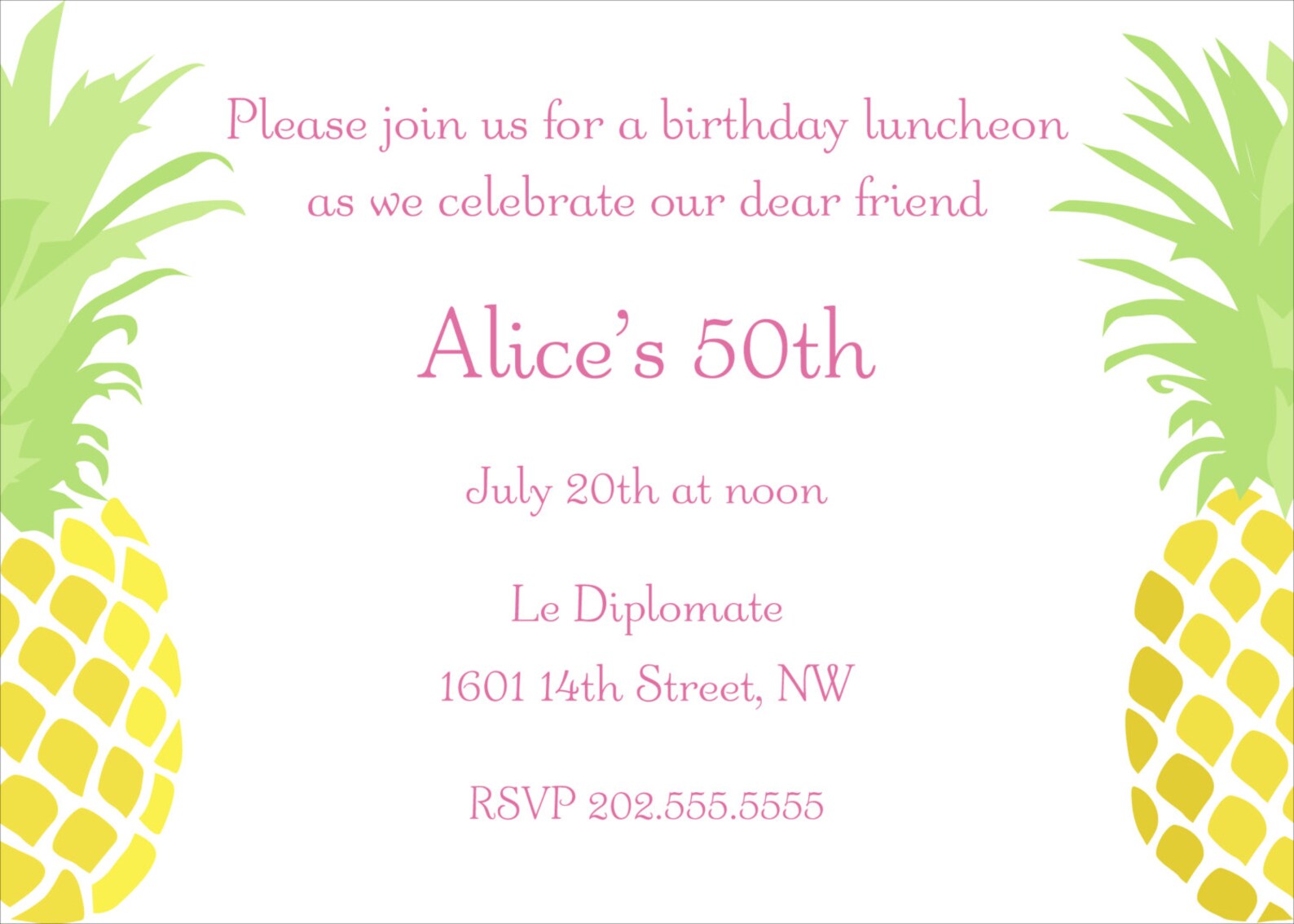 Pineapple Party Invitation - Etsy