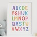 Rainbow Alphabet Poster, Nursery Alphabet Print, ABC Poster, Nursery ...