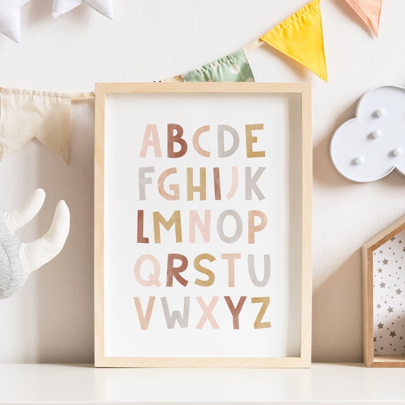 Alphabet Art Print - Etsy
