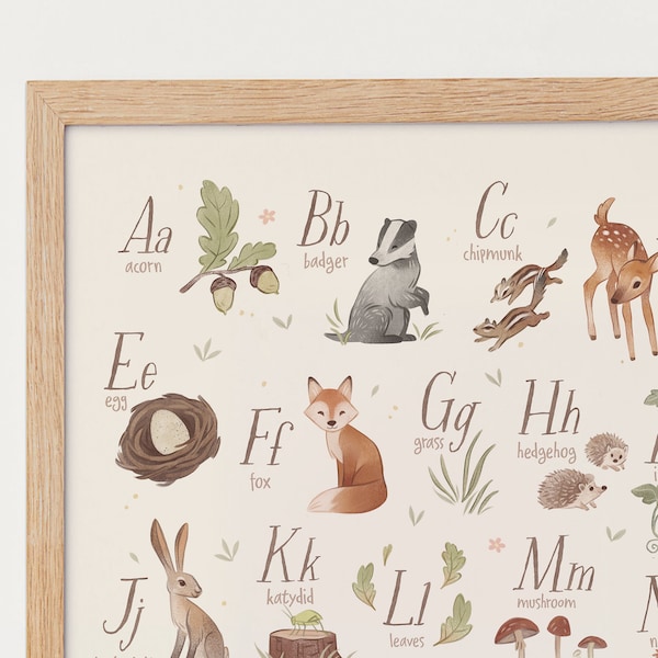 Woodland Alphabet - Etsy