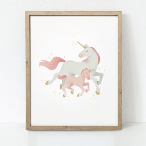 Unicorn Print, Unicorn Printable, Girls Room Decor, Unicorn Decor ...