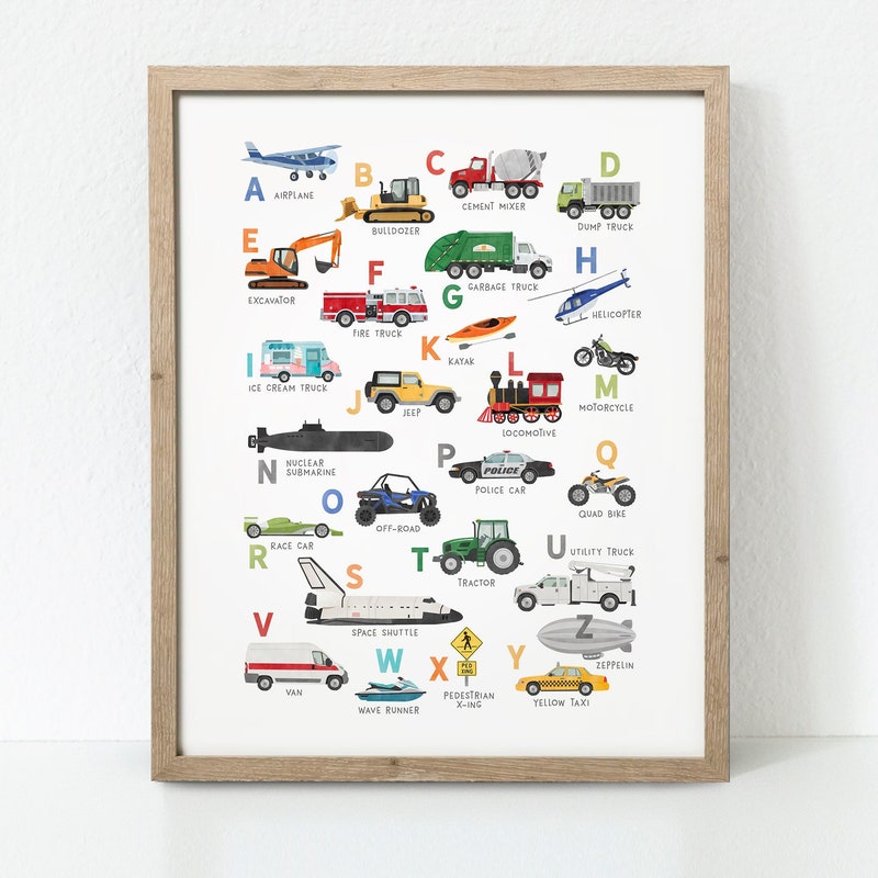 Transportation Alphabet - Etsy