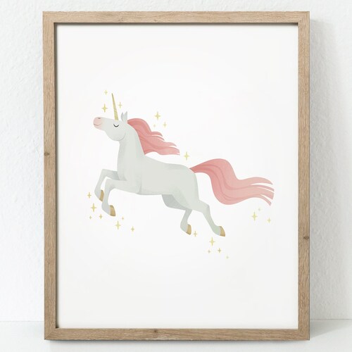Unicorn Print Unicorn Printable Girls Room Decor Unicorn - Etsy