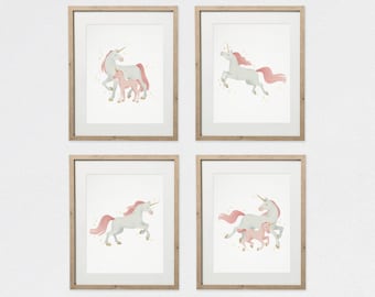 Unicorn Print, Unicorn Printable, Girls Room Decor, Unicorn Decor ...