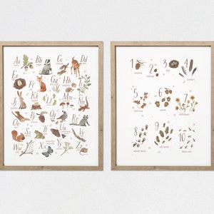 Woodland Alphabet Poster, Woodland Alphabet Print, Woodland Nursery ...